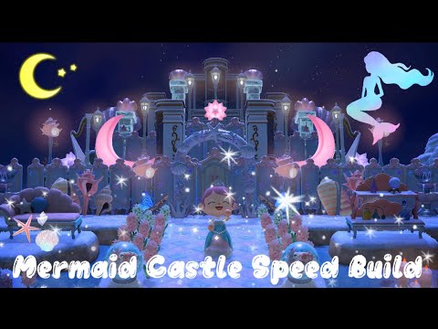 Animal Crossing New Horizons Speed Build - Mermaid Castle｜ACNH 5 Island ...