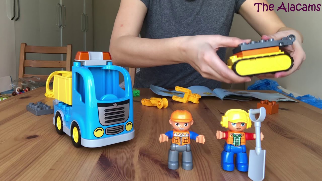 UNBOXING!!! Building Excavator and Dump Truck with Lego Duplo (10812 ...