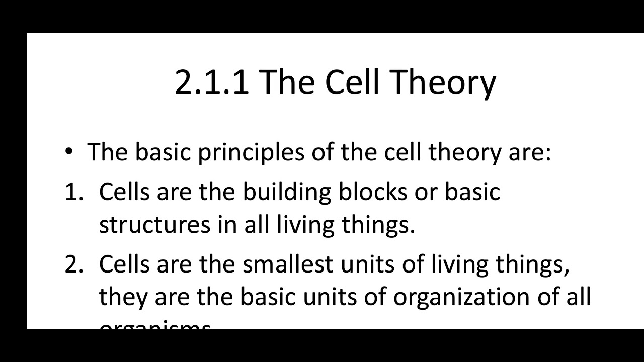 Grade 10 Biology (New), Chapter 2, 2.1 Cells as a building blocks of ...