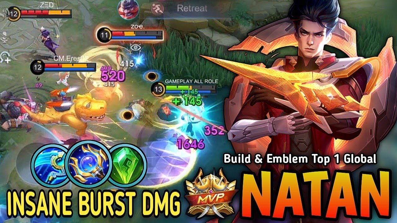 Natan New Gold Lane Build and Best Emblem 100% DEADLY COMBO - Build Top ...