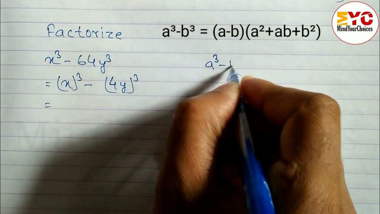 factorize | factorization | factoring - Algebra - YouTube