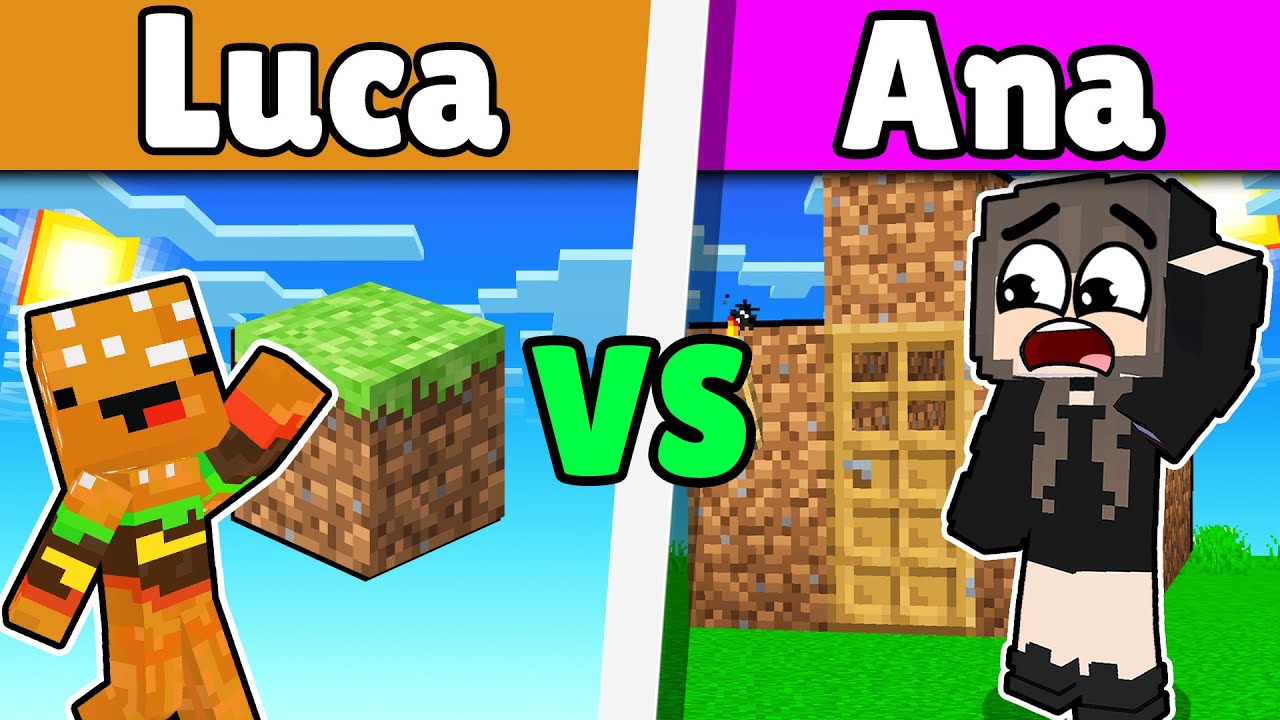 Cine Este Mai Bun La Minecraft? Ana vs LucaLuk - YouTube
