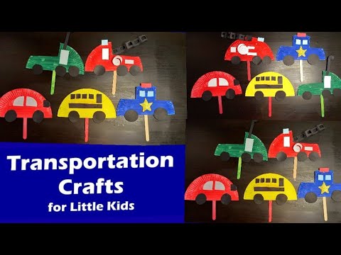 easy vehicles craft || paper plate craft ||5 paper plate vehicles craft ...