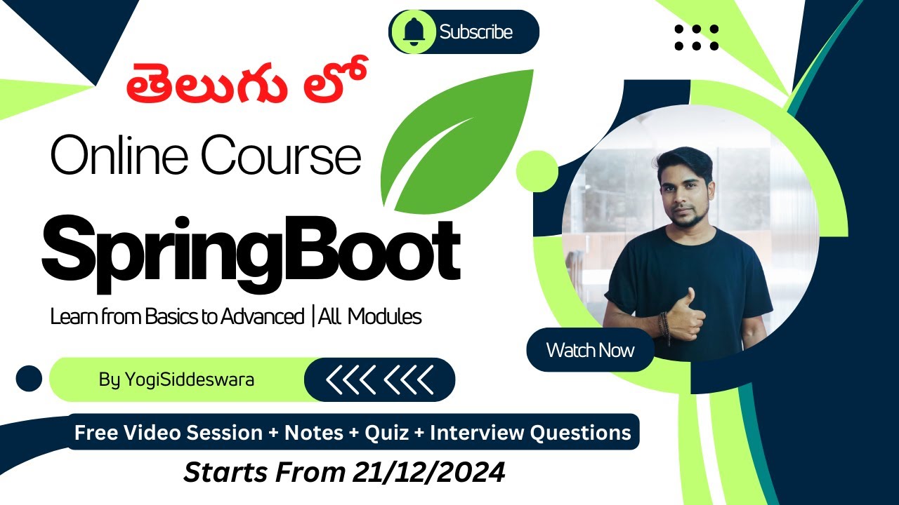 Spring Boot Tutorial Series in Telugu | Learn from Basics to Advanced ...