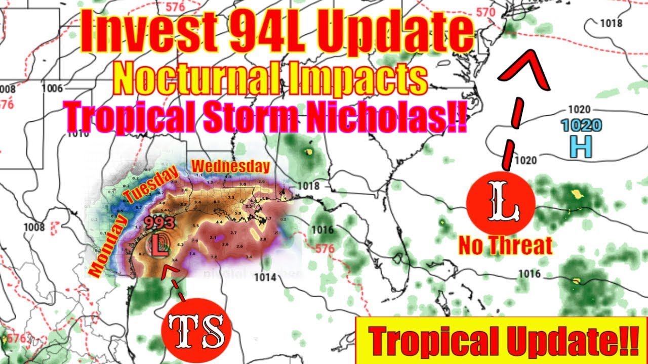 Tropical Storm Nicholas Update! Invest 94L Strengthened - The ...
