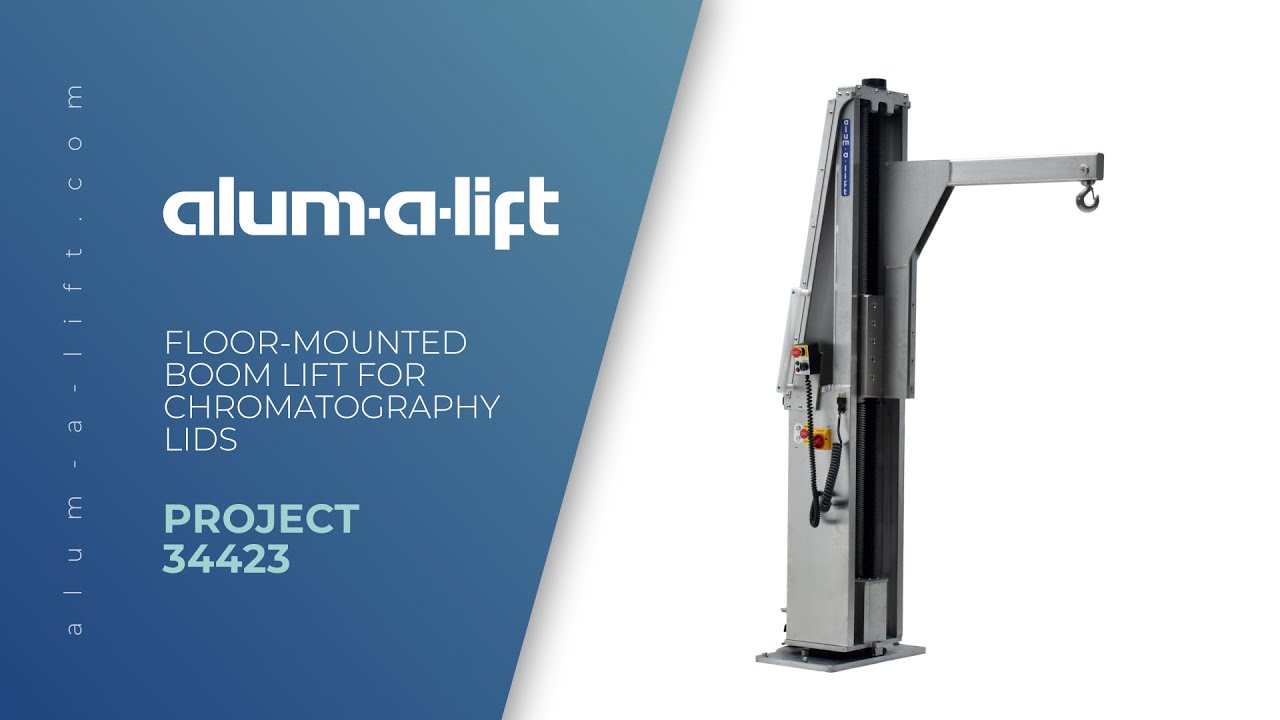 Floor-Mounted Boom Lift for Chromatography Lids | Alum-a-Lift Project ...