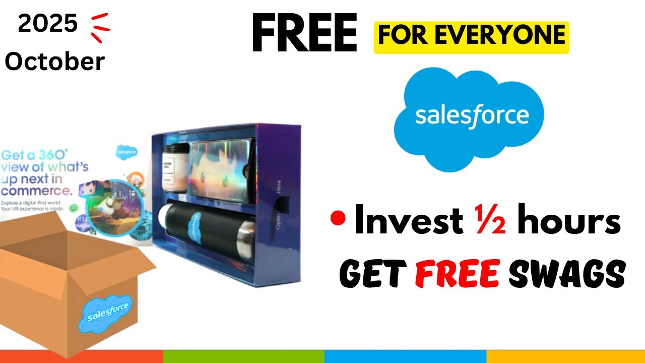 New Salesforce Swag Kit for First Time || Free Salesforce Swags in 2025 ...