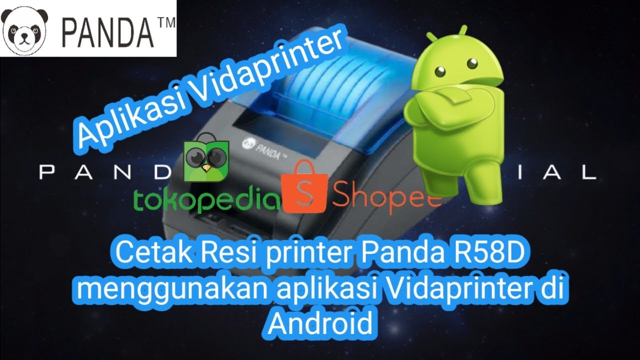 Mencetak Resi Pengiriman Printer Panda R58D menggunakan Vida Printer di ...