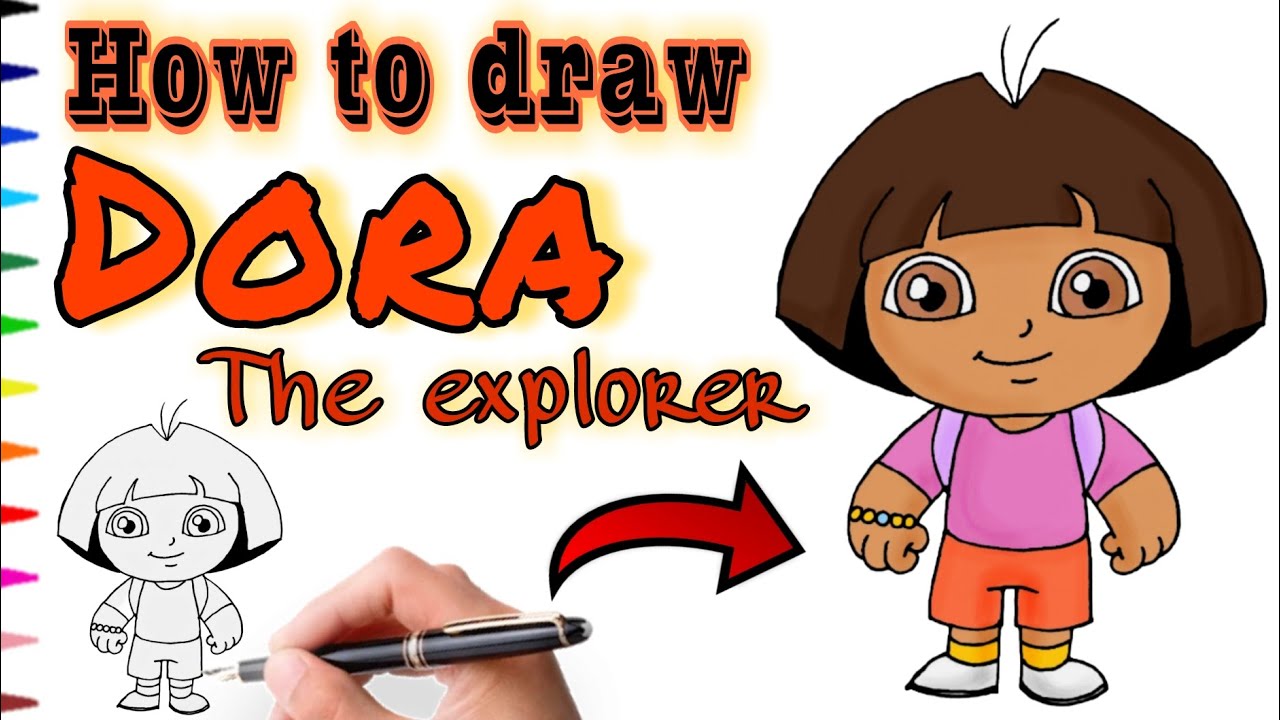 How to draw dora | how to draw dora the explorer | #howtodraw # ...