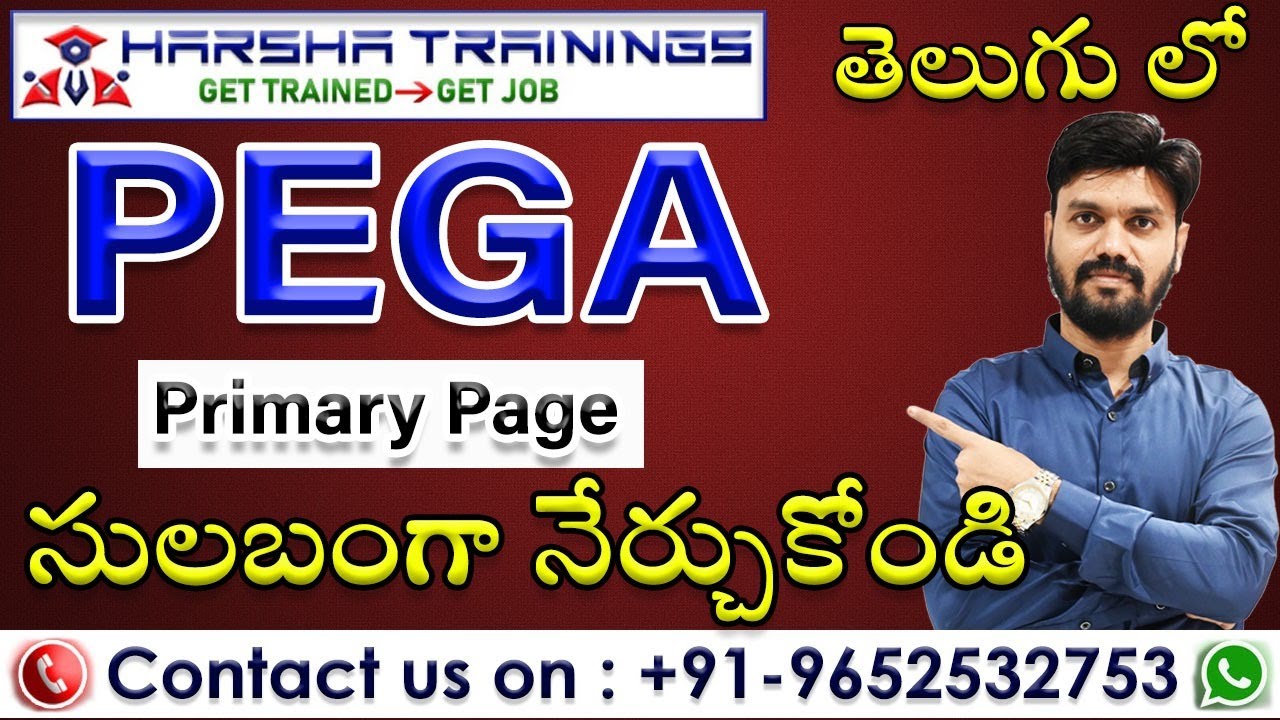 Primary Page in PEGA | PEGA Training in Telugu | సులబంగా పెగ ...