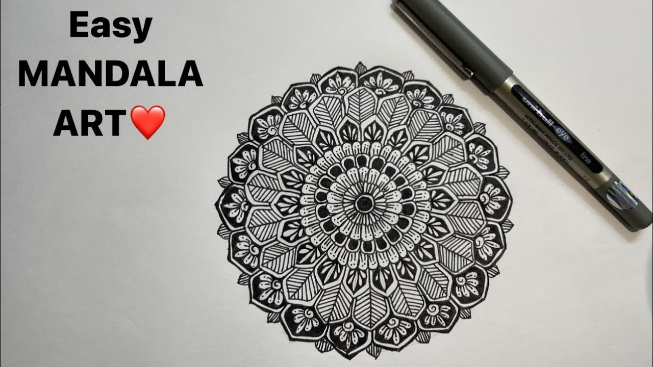 How to draw Easy Mandala art for Beginners ||How to Make the SIMPLE MANDALA || Mandala art - YouTube