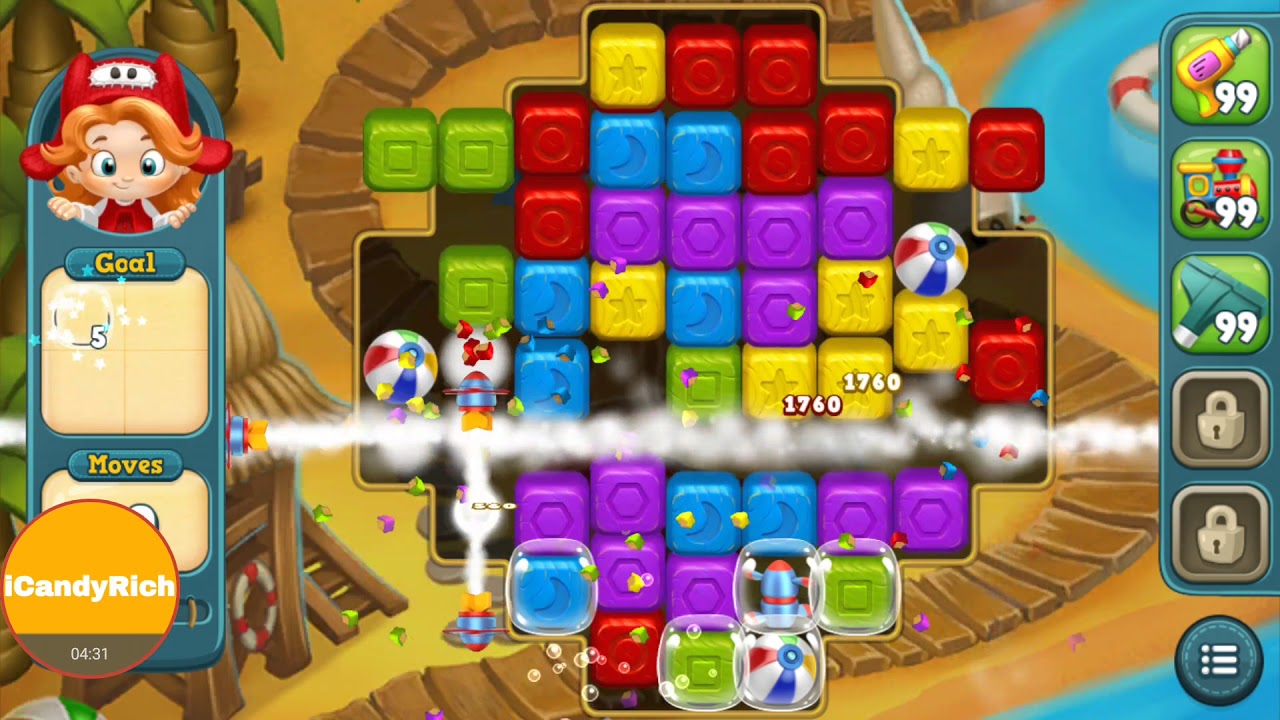 Toy Blast Level 17 18 19 20 Gameplay Puzzle Boosters Game - YouTube