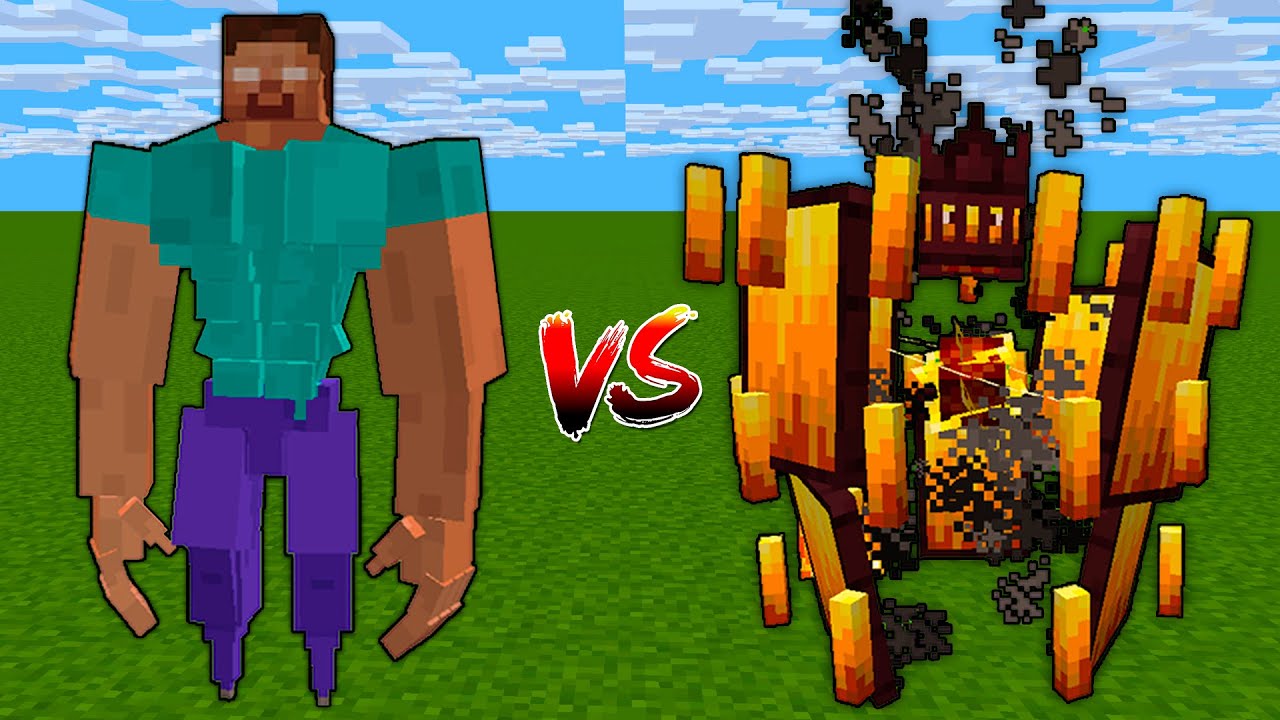 MUTANT HEROBRINE vs MUTANT BLAZE | Mob Minecraft Battle - YouTube