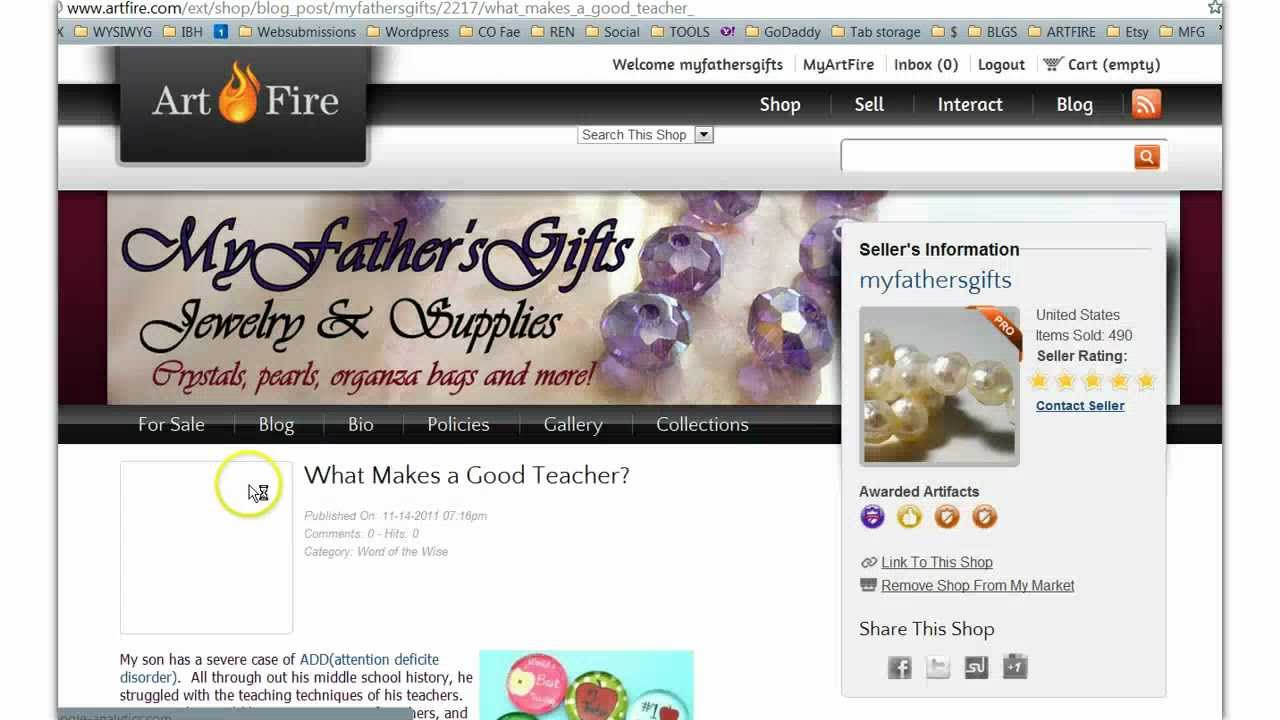Set up your ArtFire Blog For Beginners - YouTube