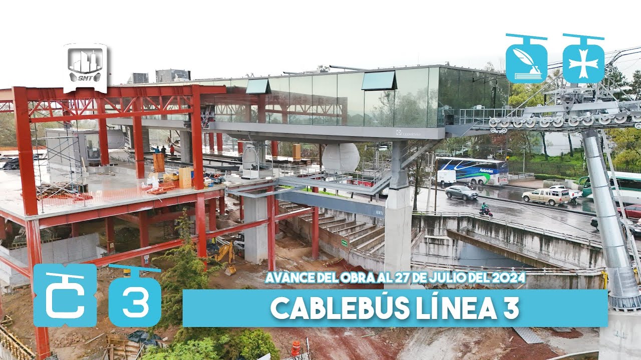 Cablebús CDMX Línea 3, Constituyentes - Vasco de Quiroga. Avance de ...