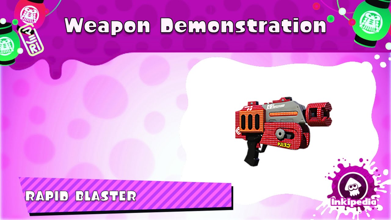 Rapid Blaster ~ Weapon Demonstration (Splatoon) - YouTube