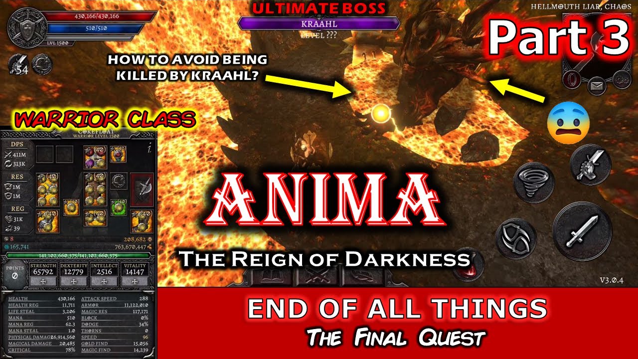 AnimA ARPG - Final Quest "The End of All Things" Part 3 (WARRIOR Class Chaos Difficulty) - YouTube
