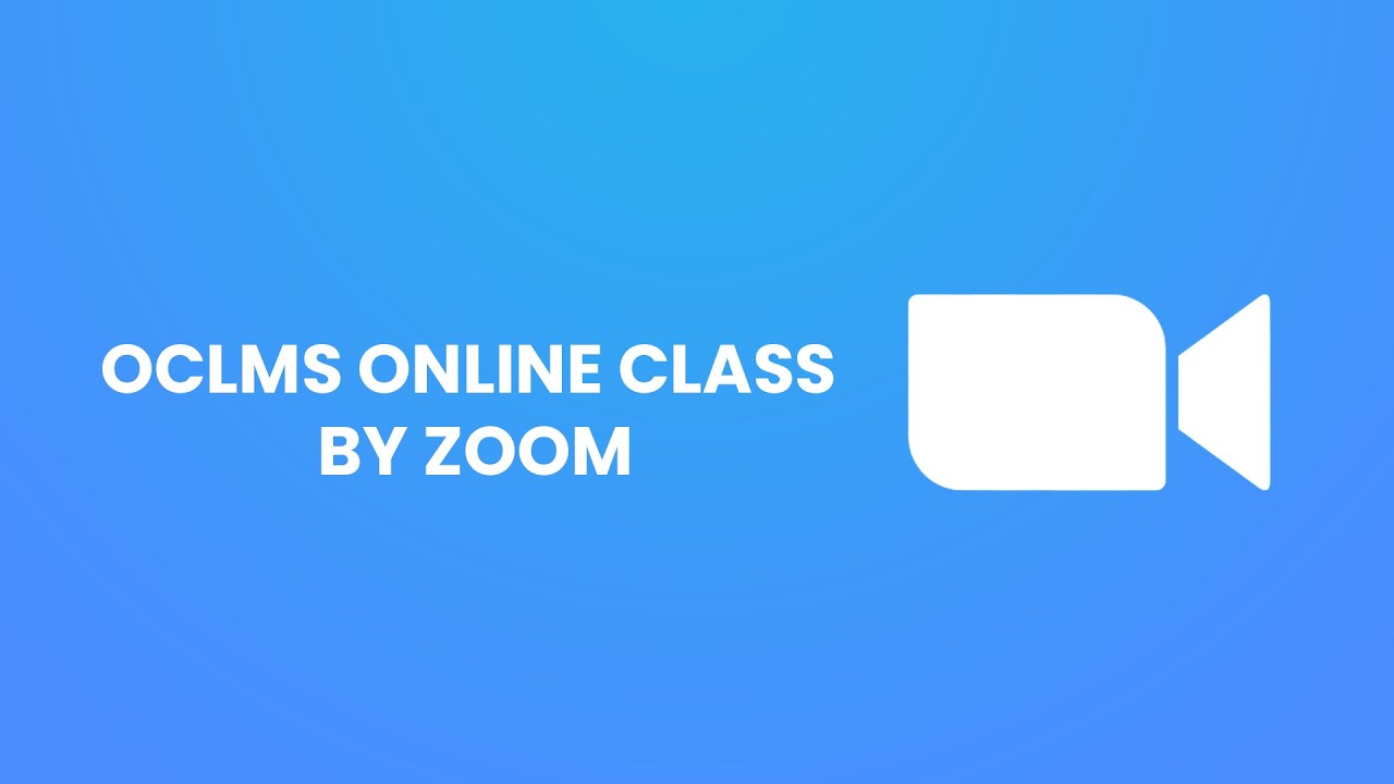 How Zoom Live Class on OCLMS works? - YouTube