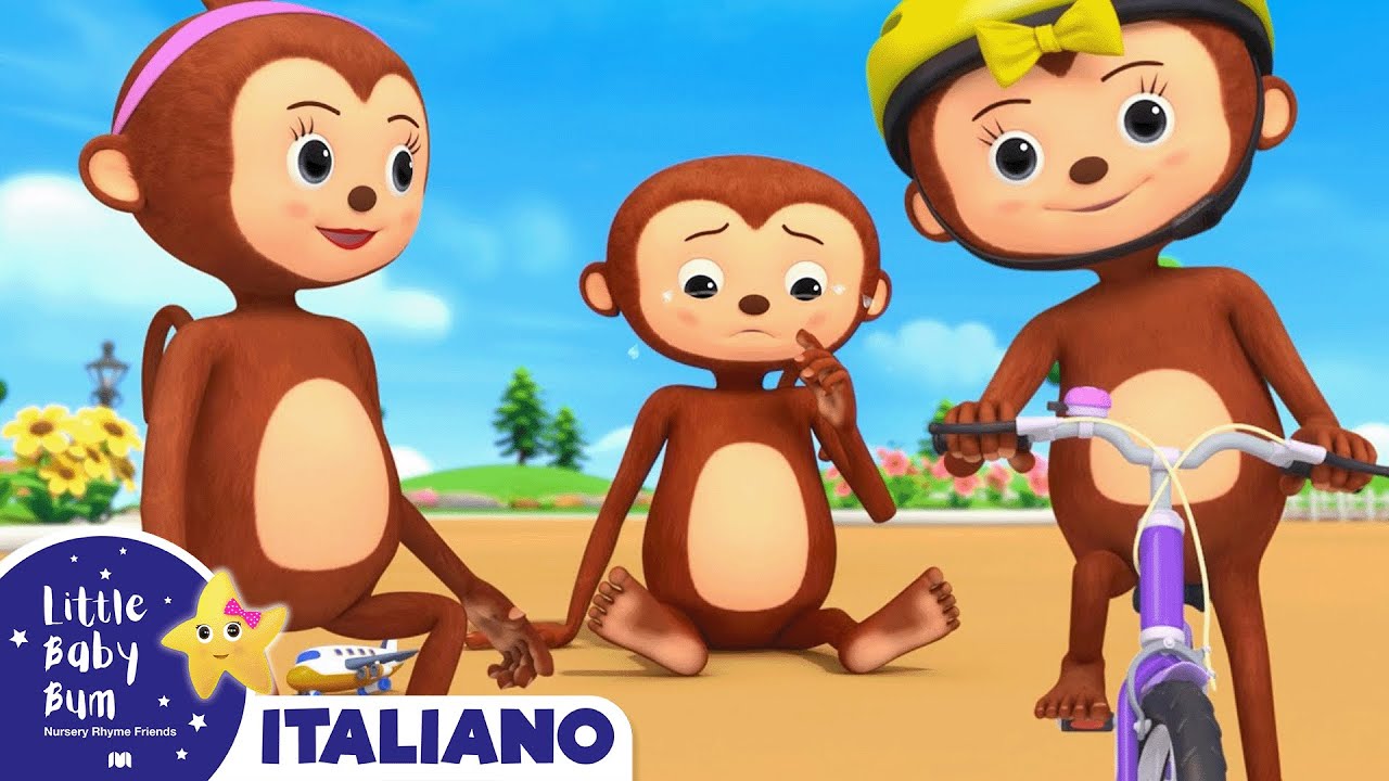 5 Scimmiette | Little Baby Bum | Moonbug Kids - Cartoni Animati - YouTube