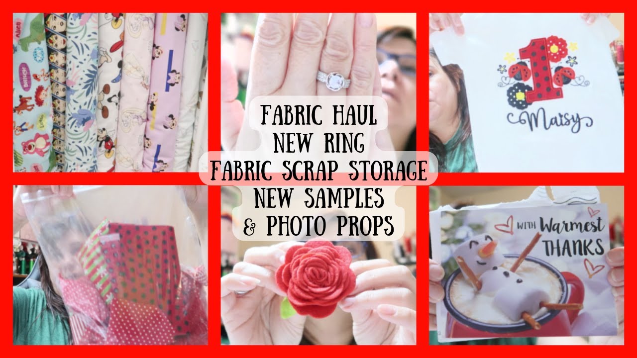 Fabric scrap storage, new samples & photo props... Etsy business - YouTube