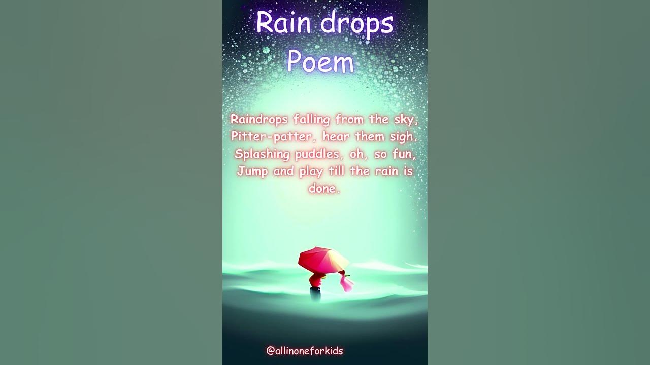 Raindrops Poem #nurseryrhymes #rhymes - YouTube