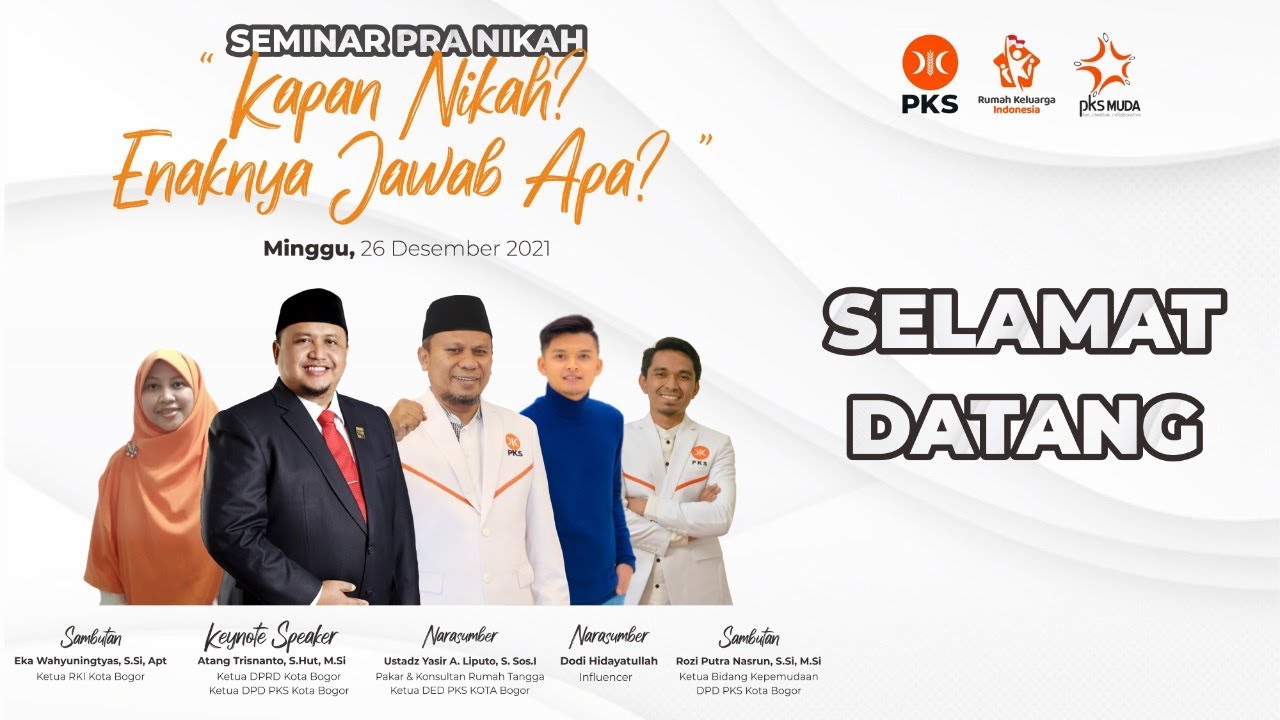 SEMINAR PRA NIKAH : KAPAN NIKAH ? ENAKNYA JAWAB APA ? - YouTube