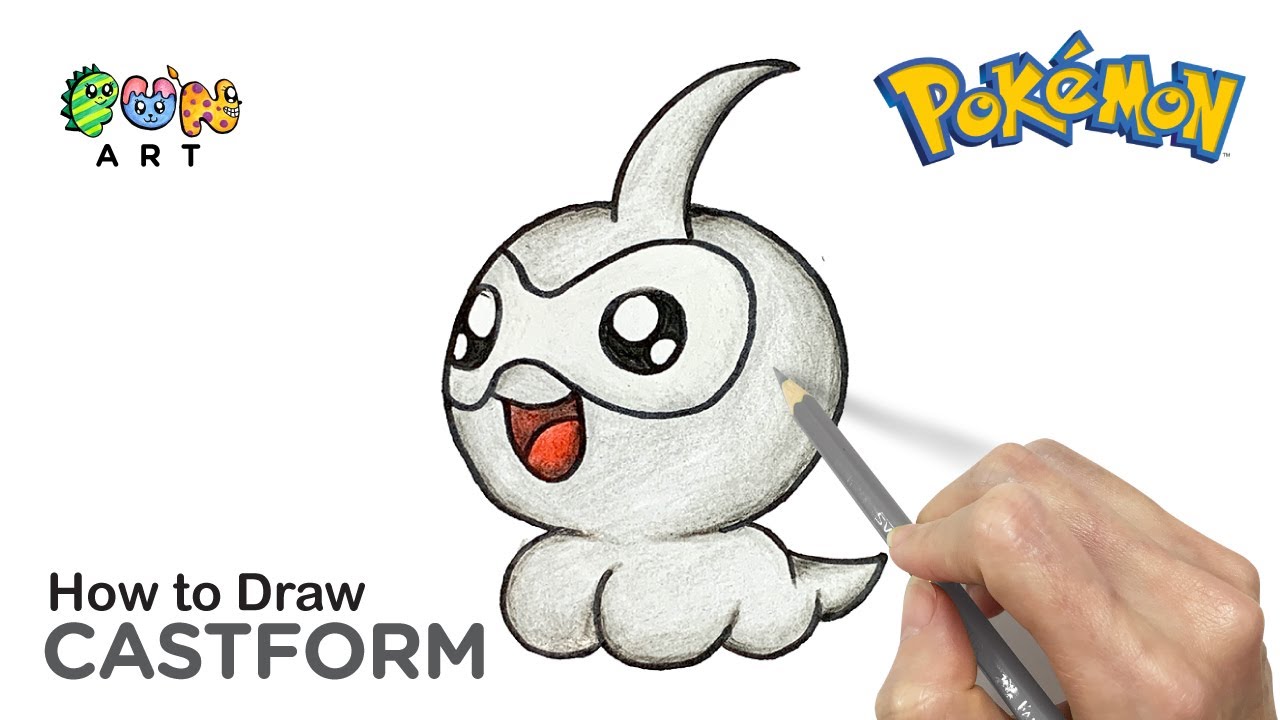 How To Draw CASTFORM | POKEMON | VERY EASY~! - YouTube