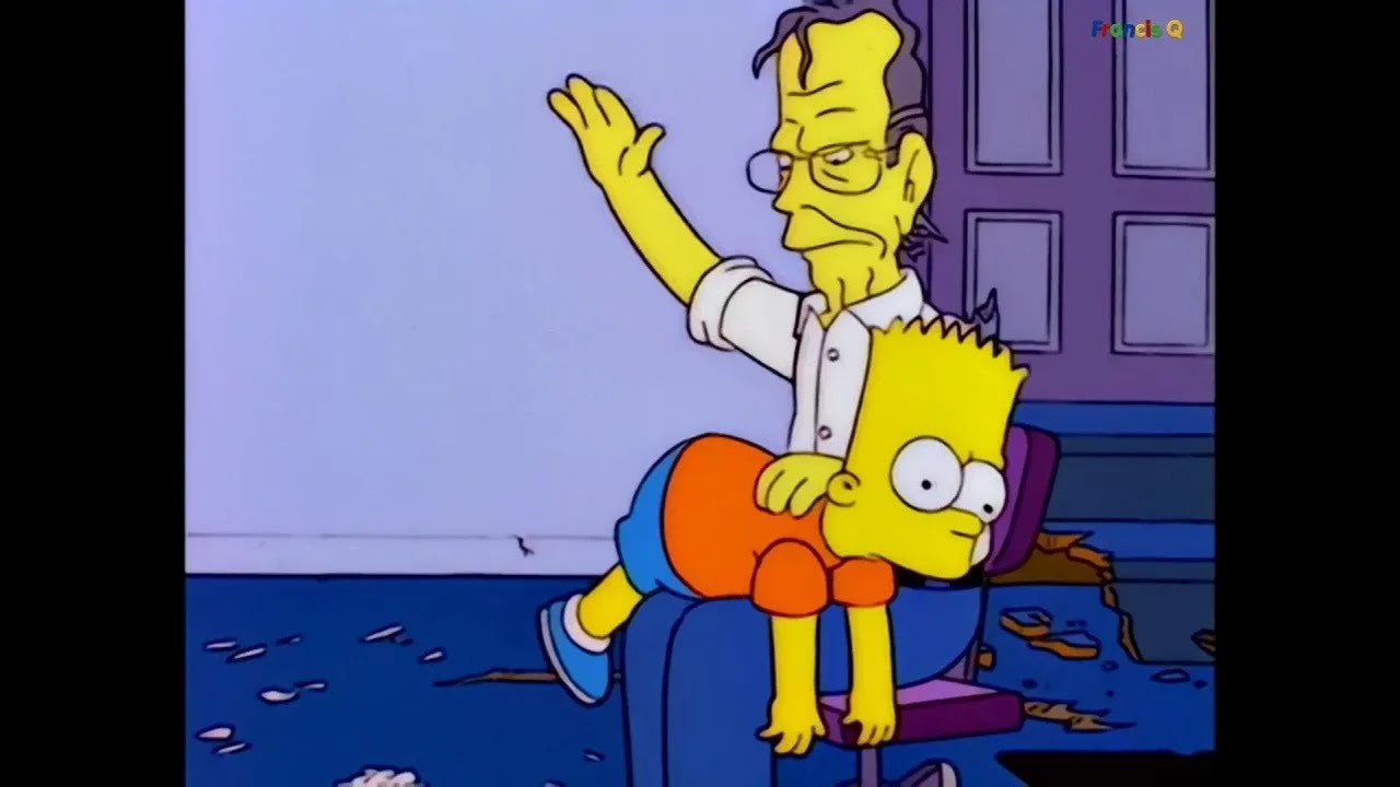 [The Simpsons] Bart is Spanked by Former President George Bush - YouTube