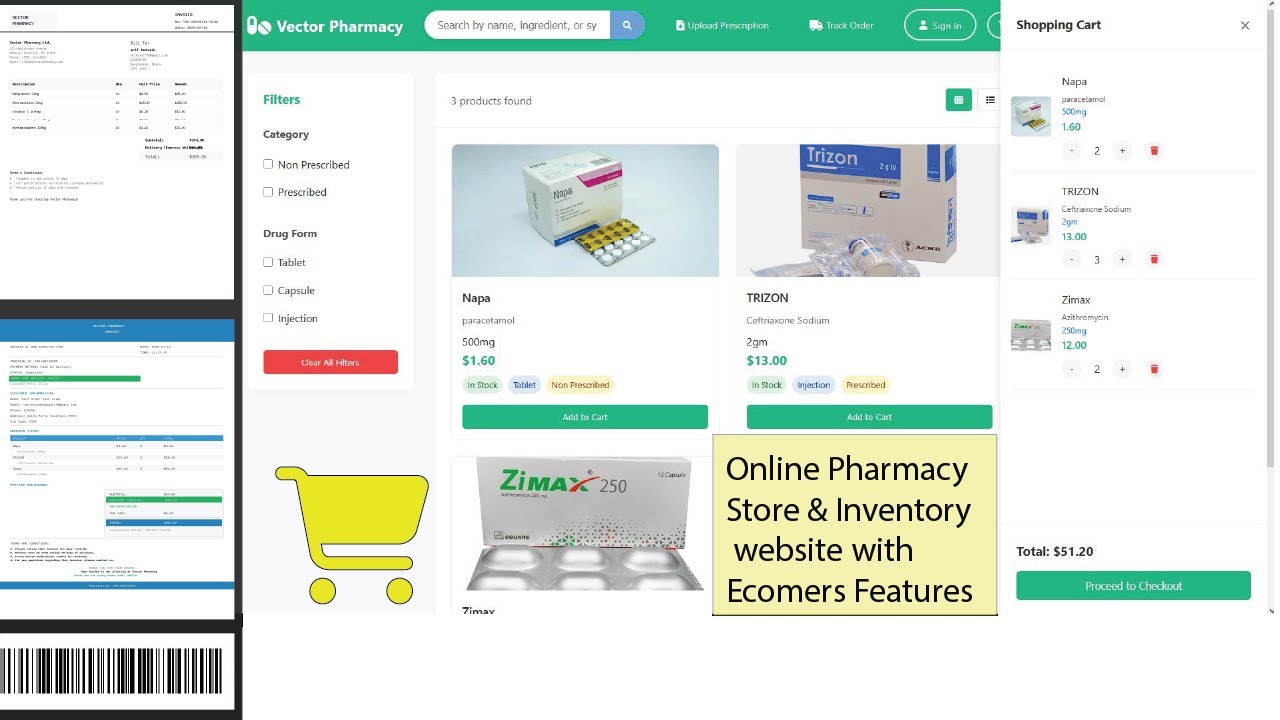 Online Pharmacy store management system website in php - YouTube