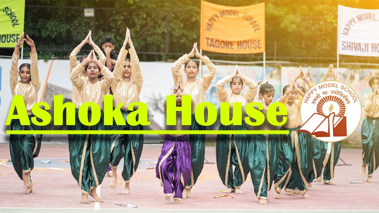 Ashoka House | Happy Model School | interhouse dance competition - YouTube