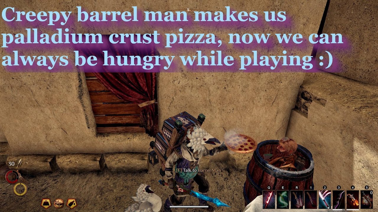 Outward secret barrel man in Levant Slums , how to get pizza chackram ...