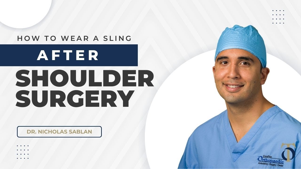 How to Use a Sling after Shoulder Surgery - YouTube