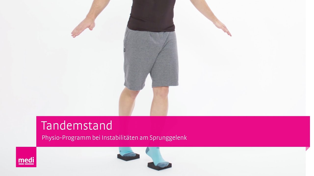 Tandemstand | Sprunggelenk Übungen mit Balance Pad bei Instabilitäten ...