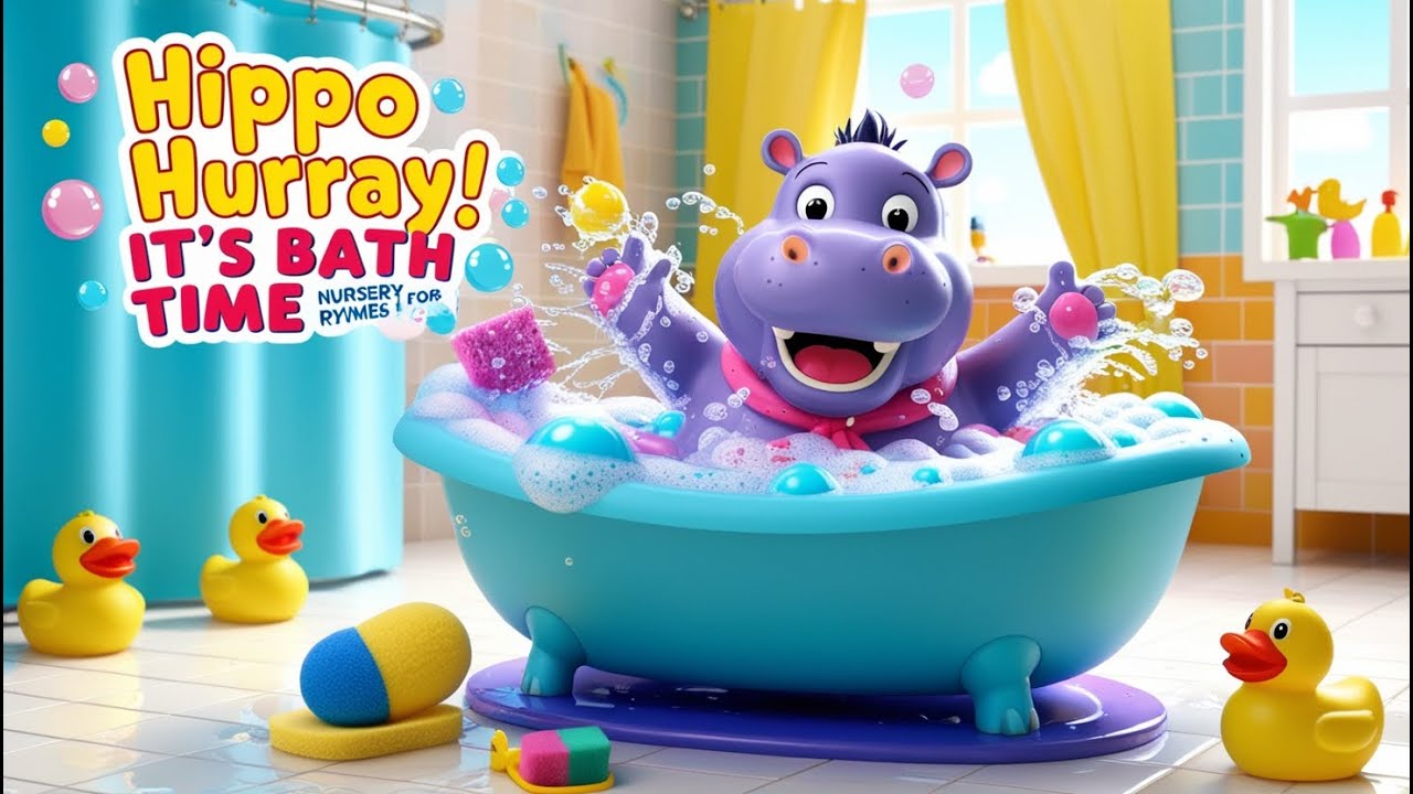 Hippo Hurray It’s Bath Time 🚿 | Fun Bath Song for Kids | Bath Time ...
