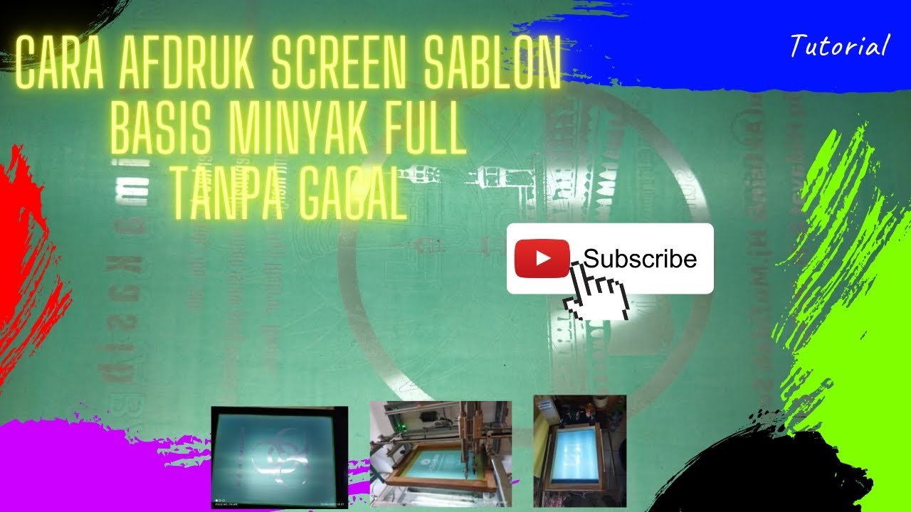 Cara Afdruk Screen Sablon Basis Minyak Full Tanpa Gagal - YouTube