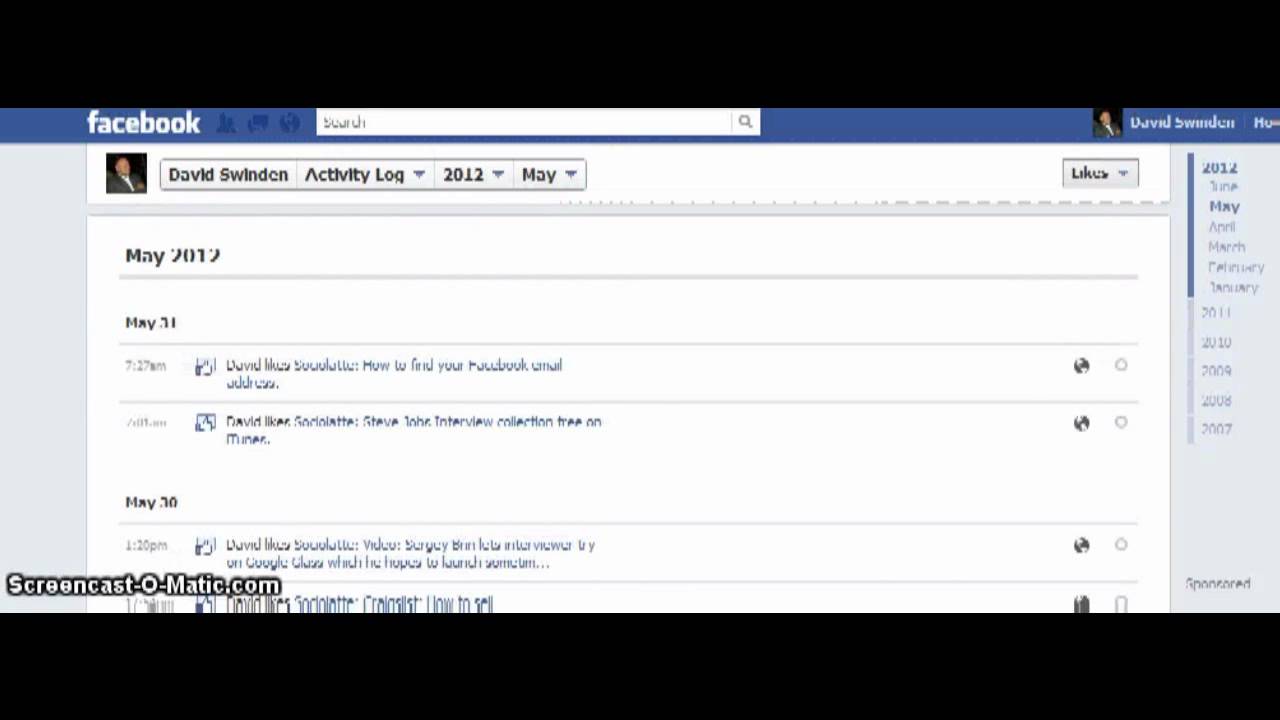 Use Activity log to filter posts on your Facebook Timeline - YouTube