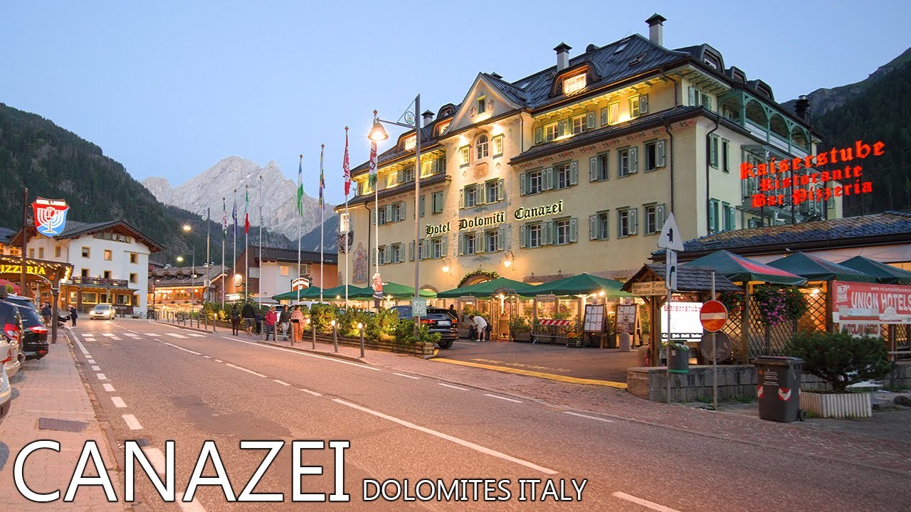 CANAZEI DOLOMITES ITALY - A Beautiful Calm & Relaxing Evening Walk In ...