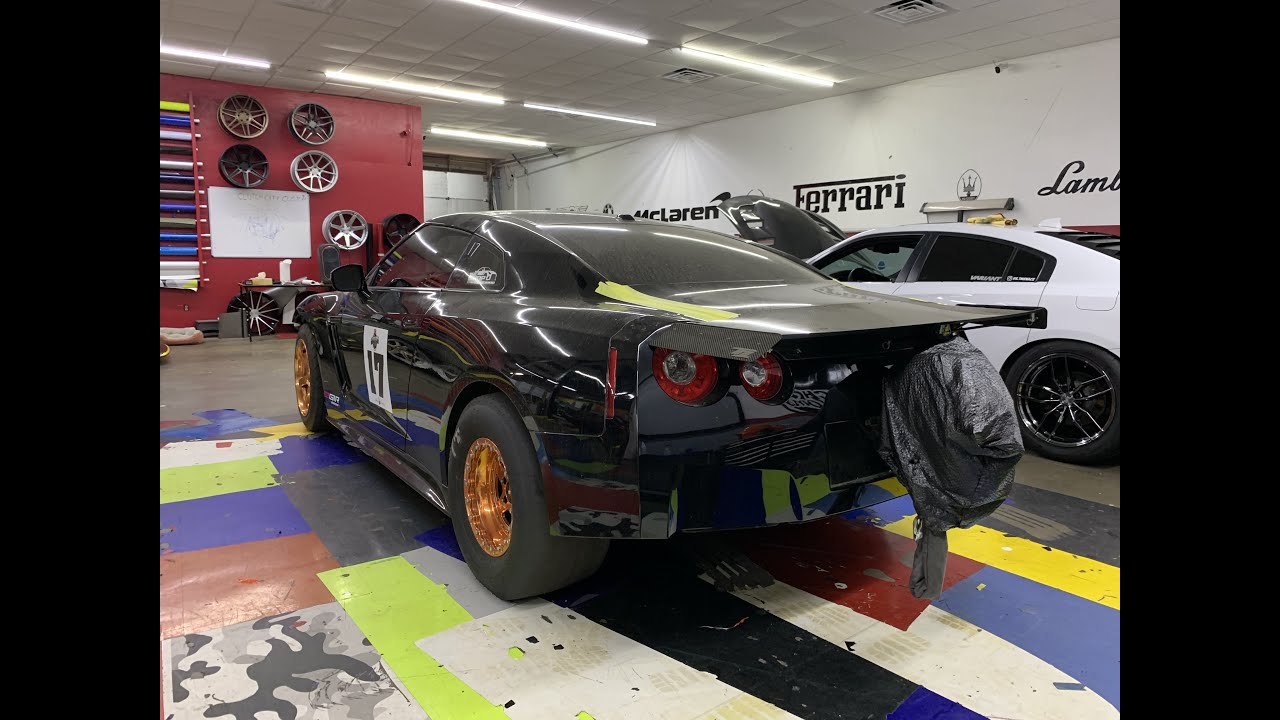 Nissan GTR wrapped in Nardo Grey - YouTube