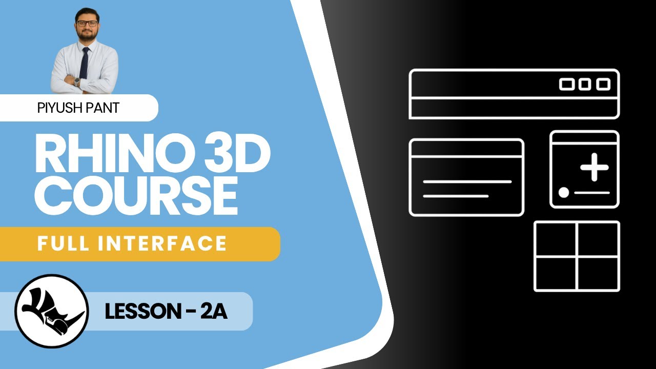 Rhino3D Course Lesson-2A:Full Interface Guide for Beginners — Toolbars ...