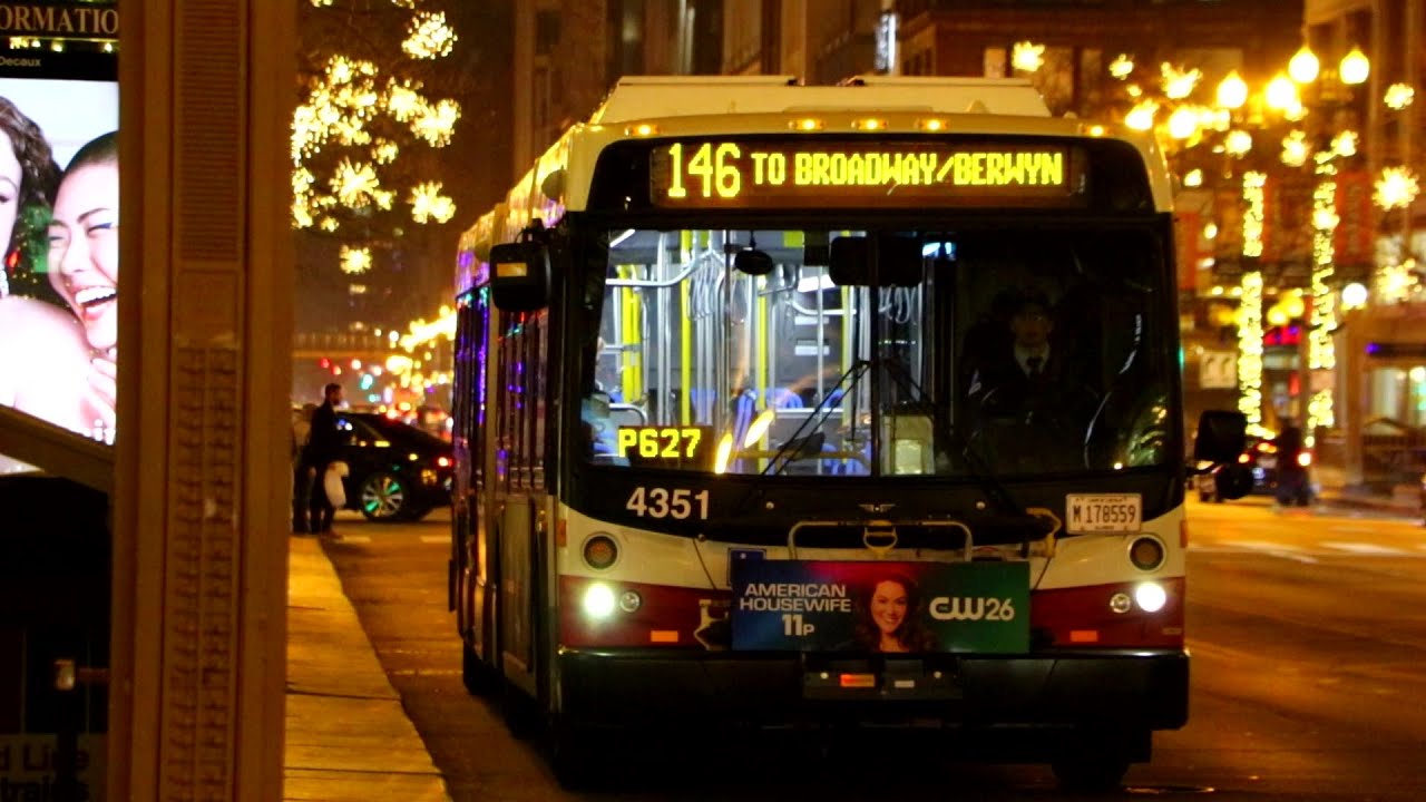 Chicago Transit Authority 2012-2013 New Flyer D60LFR 4351 On The 146 ...