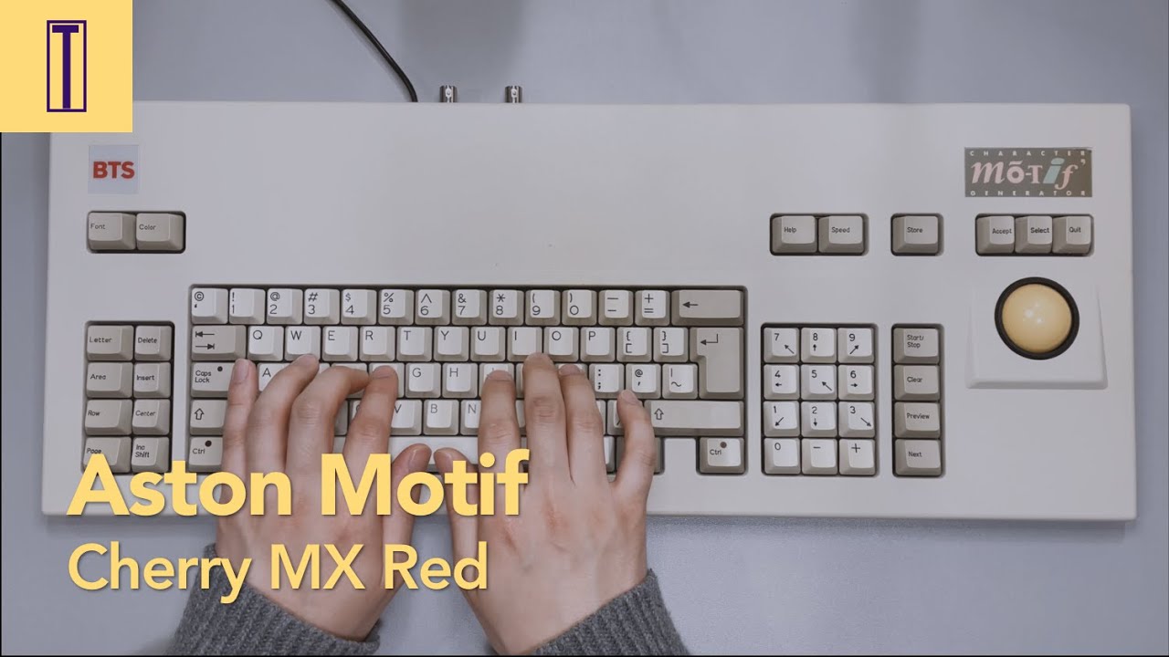 BTS (?) Aston Motif Character Generator Keyboard Typing (Cherry MX Red ...