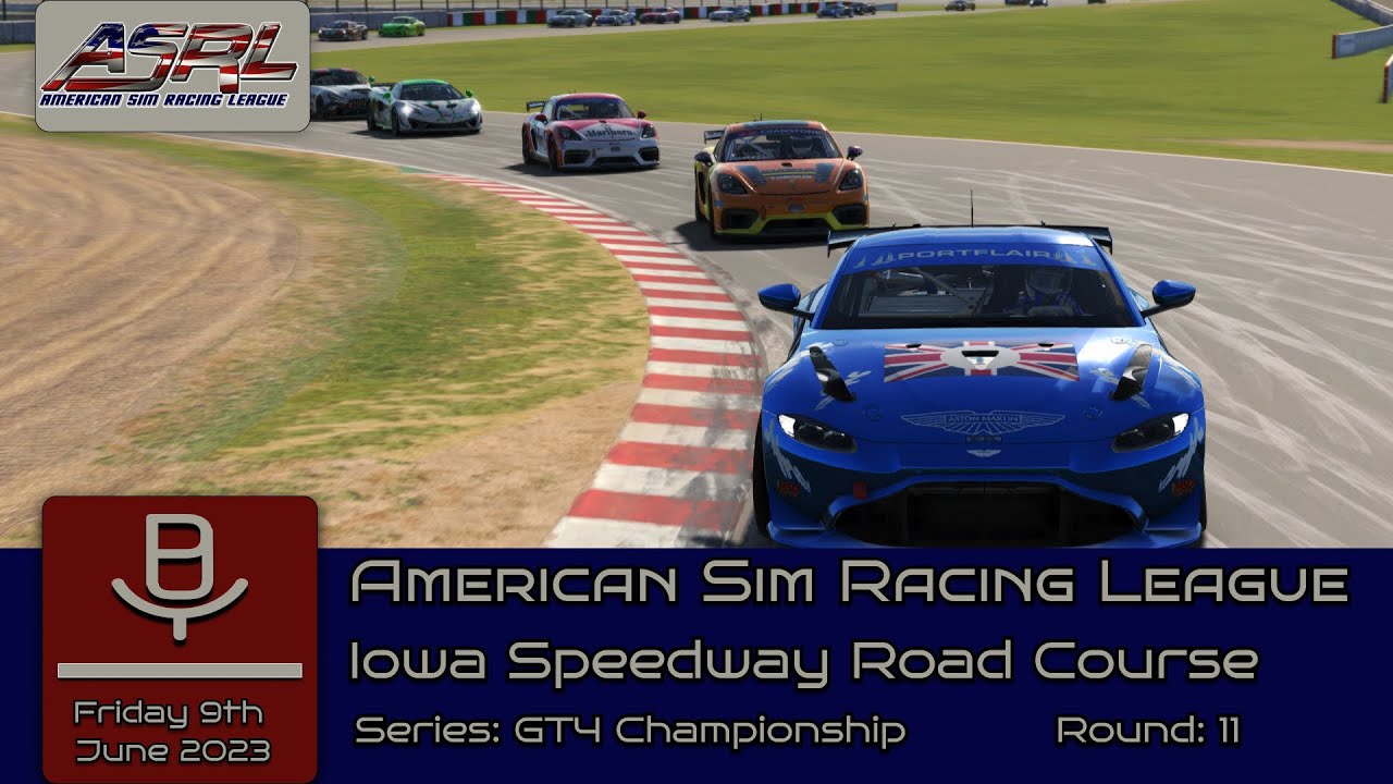 American Sim Racing League (S2) Round 11 Live from Iowa Speedway road ...
