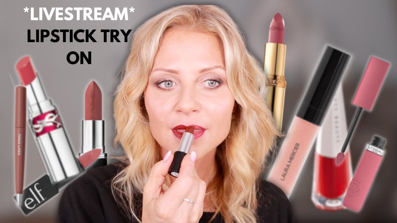 💄 Live Makeup Chat: Lipstick Swatches & Beauty Tips 💋 #over50 - YouTube