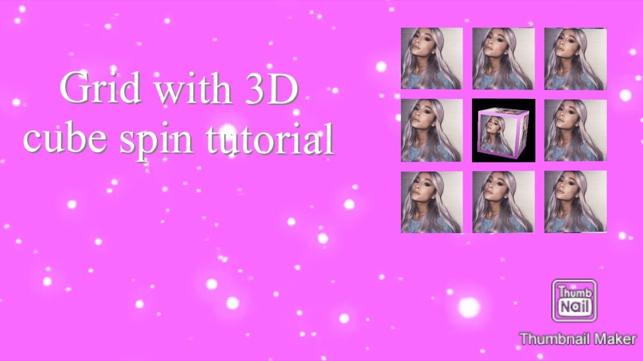 Grid with 3D cube spin tutorial on Videostar - YouTube
