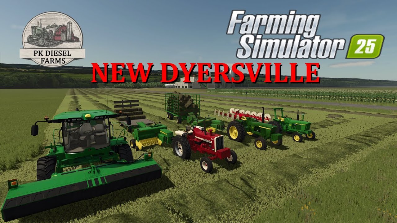 NEW FS25 DYERSVILLE MAP 3020 4020 JD TRACTORS 348 JD BALER MANY MORE ...