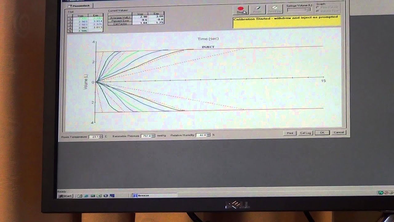 Spirometry calibration - YouTube