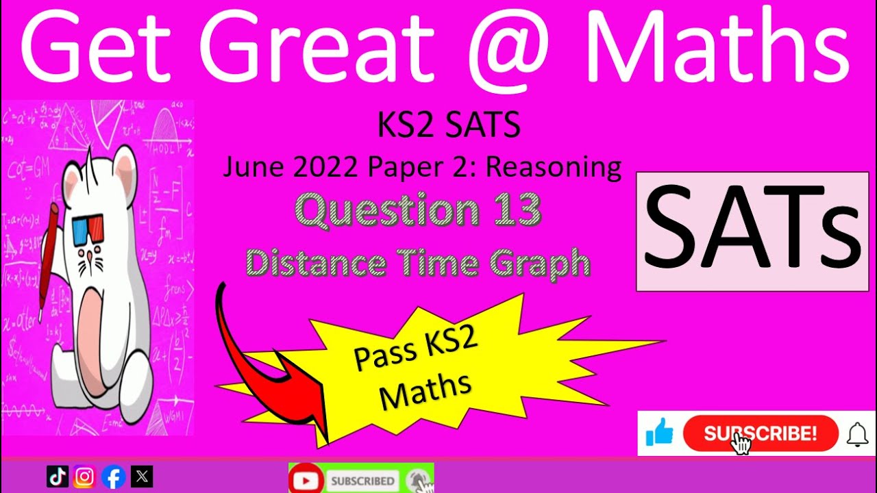 KS2 SATS June 2022 paper 2 Question 13 Distance time graph #walkthrough ...