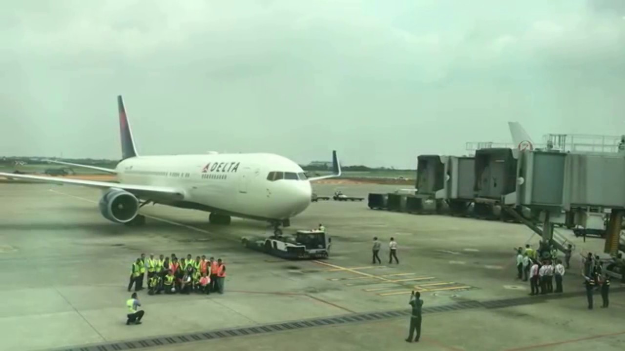 May 24, 2017 達美航空離臺末班機 Delta Air Lines final flight from Taipei, Taiwan ...