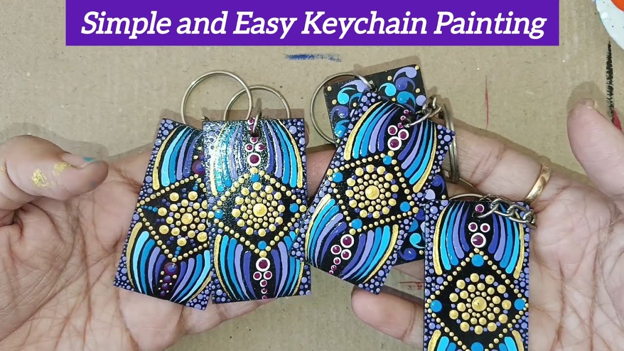 🤩 Beautiful Keychain Painting | Simple and Easy Keychain Painting ...