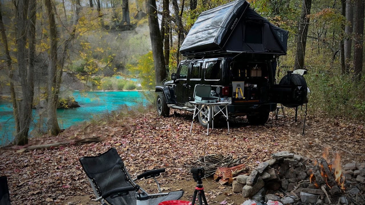 This campsite on the Mulberry River is hard to find. - YouTube